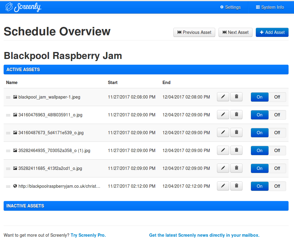 Creating digital signage using Screenly and Raspberry Pi